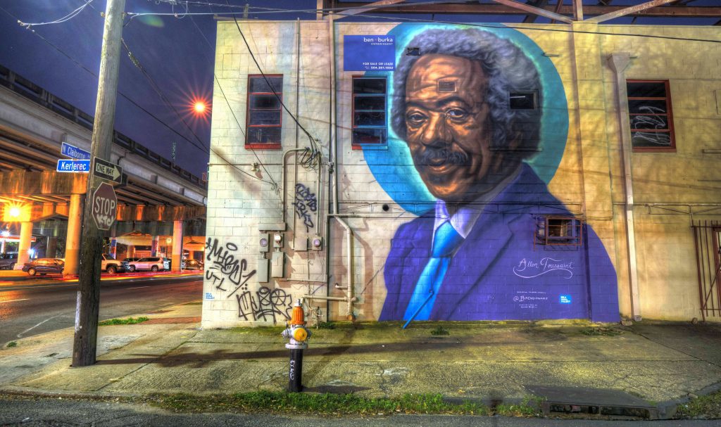 Allen Toussaint Mural - New Orleans Music Map